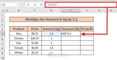 How To Calculate Price Per Pound In Excel 3 Easy Ways ExcelDemy