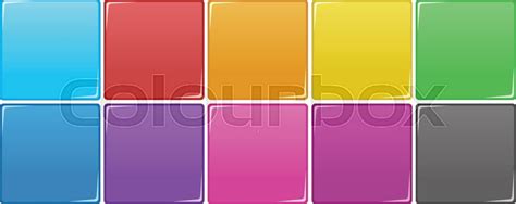 Set Of Colorful Block Illustration Stock Vector Colourbox