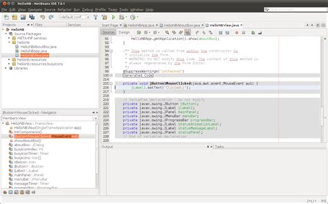 java buddy netbeans setting events with the connection wizard