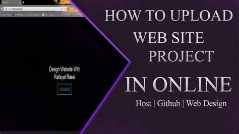 upload your project file in online free host a website using github
