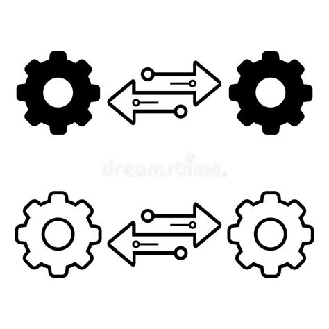 Integration Process Vector Icon Technology Illustration Sign Setup