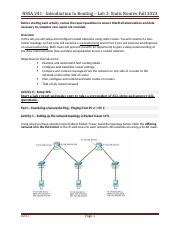 Setting Up Static Routes For Routed Networks Lab Guide Course Hero