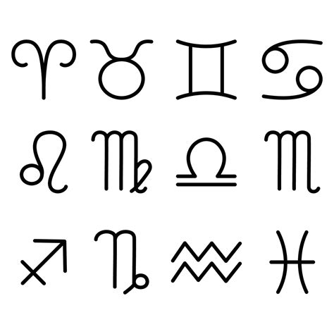 A Set Of Editable Zodiac Sign Icons Minimalistic Linear Icons 36469655