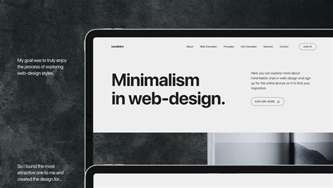 Minimalism In Web Design Landing Page Behance