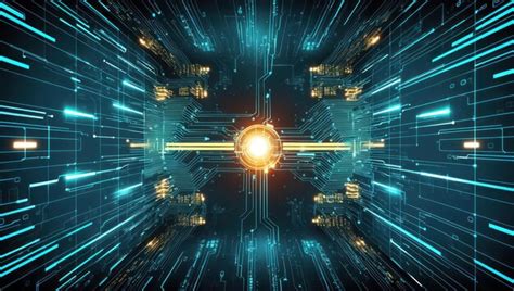 Futuristic Digital Circuit Design Symbolizing Technology And Innovation Premium Ai Generated Image