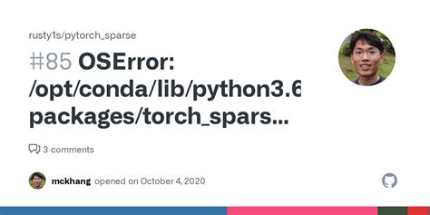 OSError Opt Conda Lib Python3 6 Site Packages Torch Sparse Version