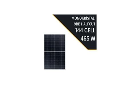 Monokristal Güneş Paneli 465W 9BB HALF CUT MONOCRYSTAL