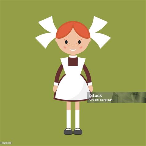 Soviet Schoolgirl Vector Stock Illustration Download Image Now 2015
