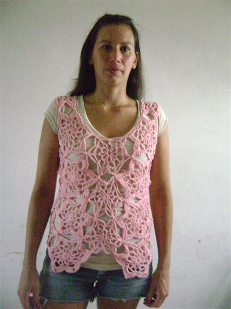 Maley´s Artesanías Country Remera Calada Crochet