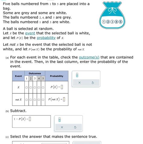 [answered] five balls numbered from 1 to s are placed into a bag some
