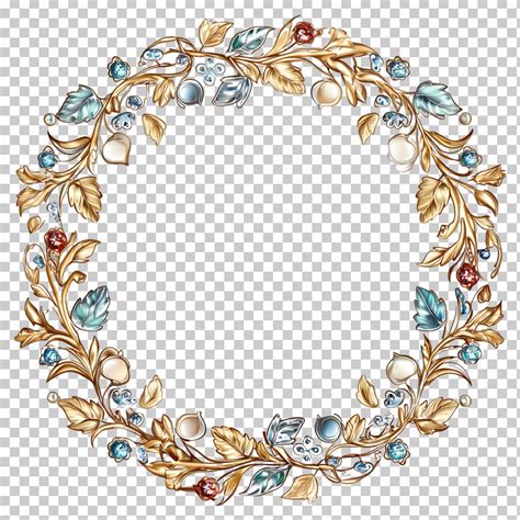 Bohemian Frame Elegant Floral Wreath Png Clipart Adornment