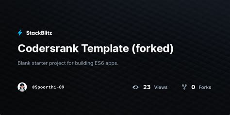 Codersrank Template Forked Stackblitz