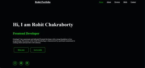 Personal Portfolio Website Using Html Css Javascript