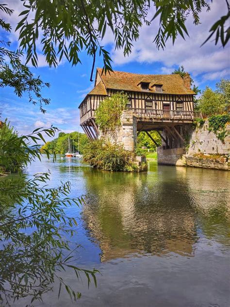 VERNON FRANCE September 03 2024 Old Half Timbered Mill In Vernon