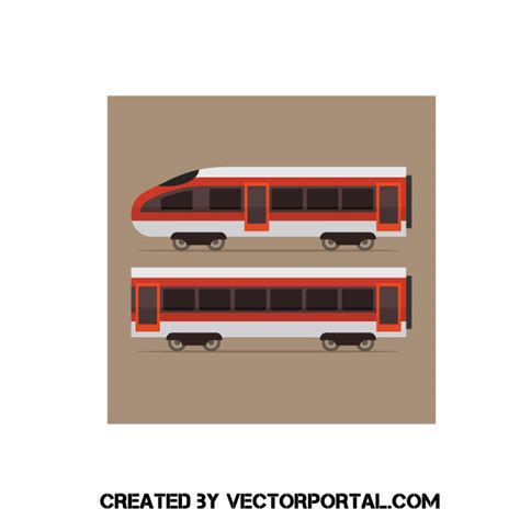 Passenger Train Royalty Free Stock Vector Clip Art