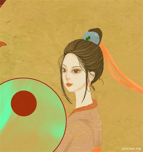 古风风格插画设计作品 设计人才灵活用工 设计dna