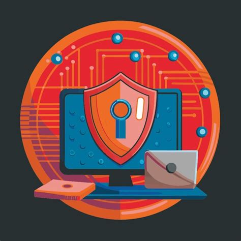 Technology Concept Flat Vector Style Illustration Featuring Encryption