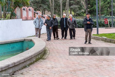활동적인 시니어 옛 친구들은 공원과 카페에서 즐거운 하루를 보내고 산책합니다 개념에 대한 스톡 사진 및 기타 이미지 개념