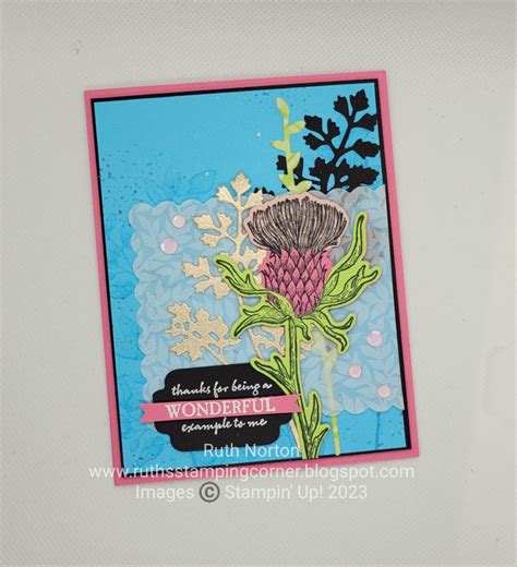 Ruths Stamping Corner Beautiful Thistle Paper Piecing