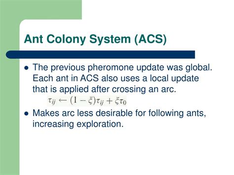 PPT Ant Colony Optimization Algorithms For The Traveling Salesman Problem PowerPoint