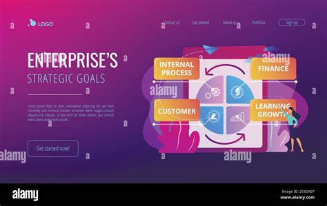 Balanced Scorecard Concept Landing Page Stock Vector Image Art Alamy