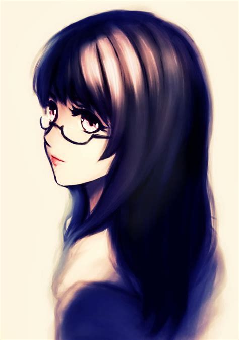 Kawaii Cute Anime Girl With Glasses Anime Wallpaper Hd