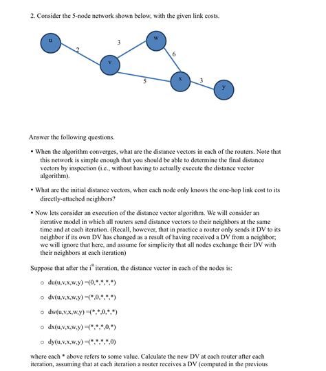 Solved Consider The Node Network Shown Below With The Chegg Com