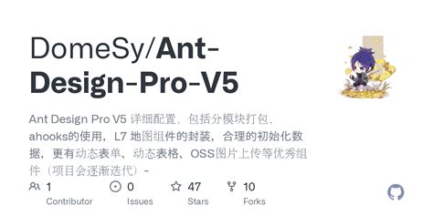 Github Domesyant Design Pro V5 Ant Design Pro V5 详细配置，包括分模块打包