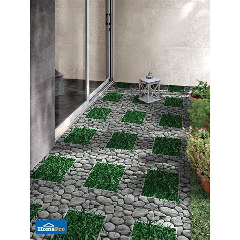 กระเบื้องพื้น 40x40ซม หินล้อม เทา 1m2