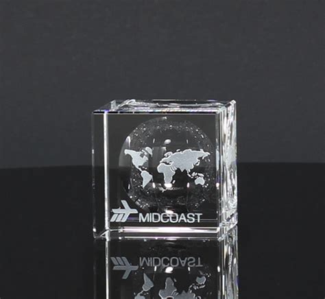 Crystal Globe Cube Trophy Award Asap Awards