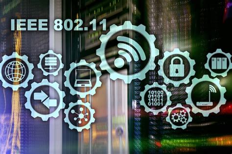 Premium Photo Wireless Data Transmission Concept Ieee 80211 Server
