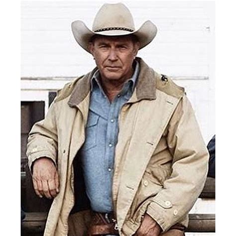 Beige Kevin Costner Yellowstone John Dutton Western Jacket