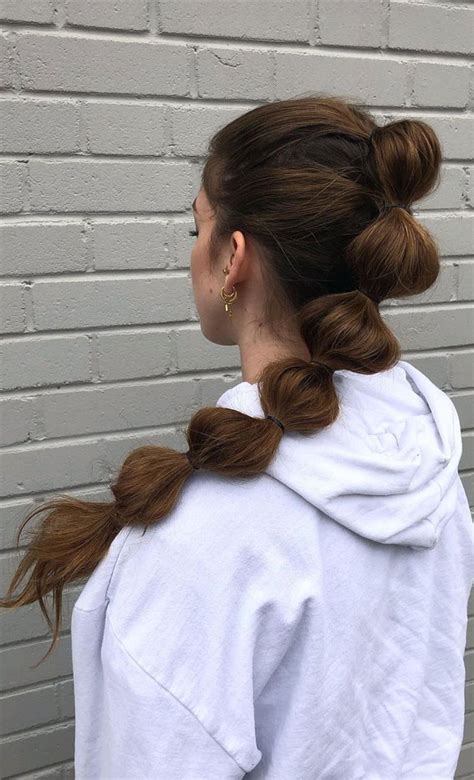 30 Cute Bubble Braid Hairstyles High Bubble Braid For Weekend I Take