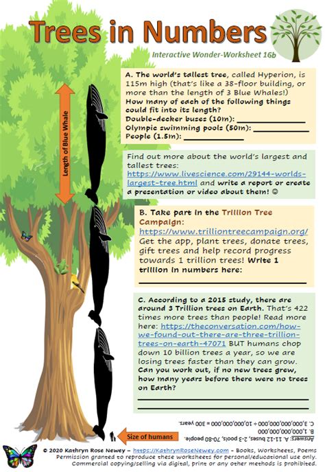 New Interactive Worksheet Trees In Numbers Kathryn Rose Newey