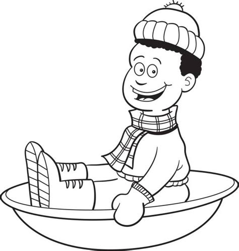 Best Tobogganing Illustrations Royalty Free Vector Graphics And Clip Art