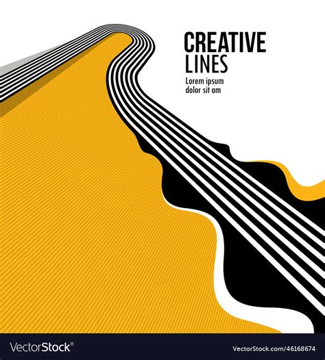 Creative Lines Abstract Background 3d Perspective Vector Image
