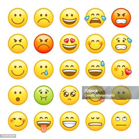 Ensemble Demoji Avec Différentes Expressions Faciales Vecteurs Libres