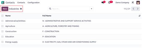 Odoo Contacts Odoo V Enterprise Edition Book