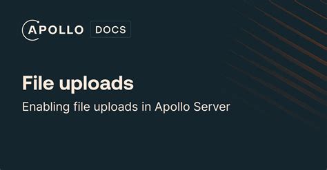 file uploads apollo graphql docs