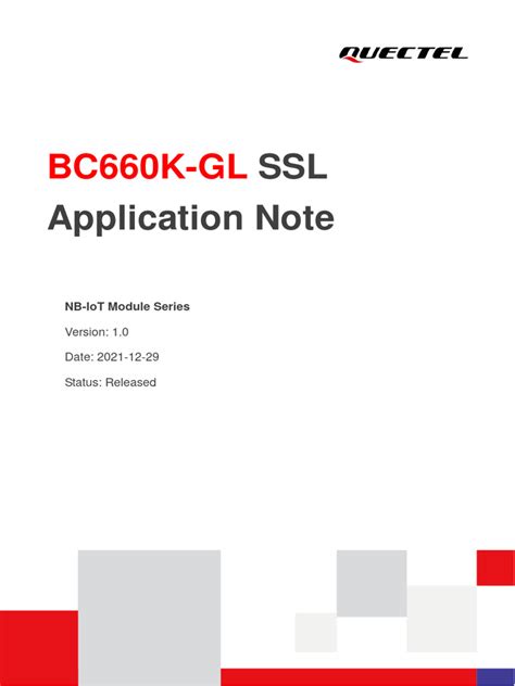 Quectelbc660k Glsslapplicationnotev10 Pdf Transport Layer