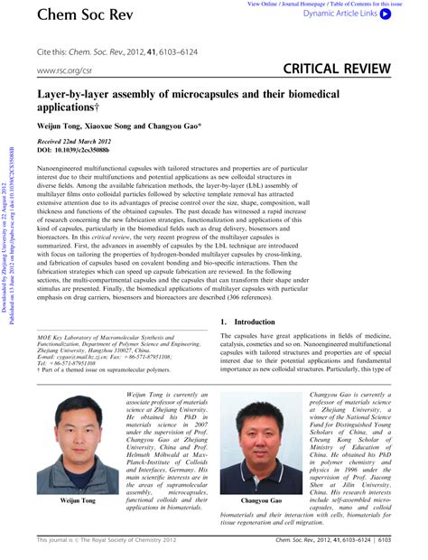 Pdf Cheminform Abstract Layer By Layer Assembly Of Microcapsules And