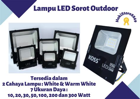 Lampu LED Sorot Outdoor 10 20 30 Dan 50 Watt Lazada Indonesia
