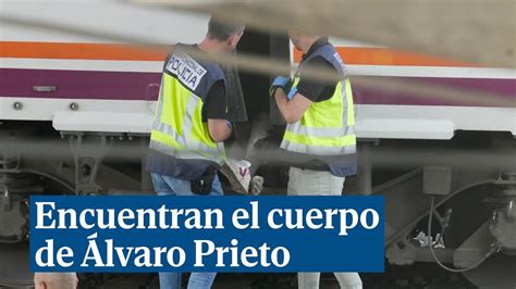 Una cámara de televisión localiza entre dos vagones el cuerpo de Álvaro