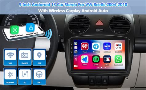 2 64g Android 13 Autoradio Pour Vw Beetle 2004 2010 Avec Carplay Android Auto Sans Fil 9