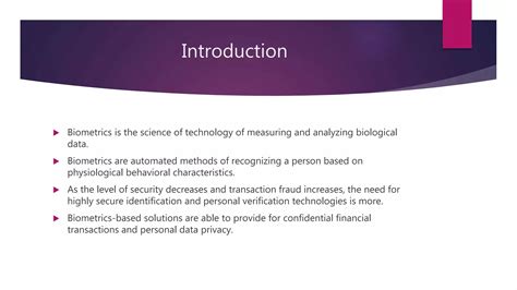 Biometrics Pptx Technology And Computing