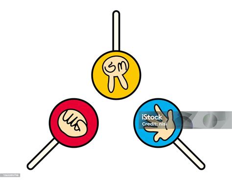 Rockpaperscissors Hand Sign Vector Illustration向量圖形及更多剪刀石頭布圖片 Istock