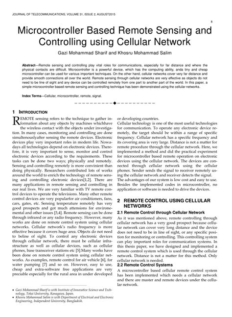 Pdf Microcontroller Based Remote Sensing And Controlling Using Cellular Network