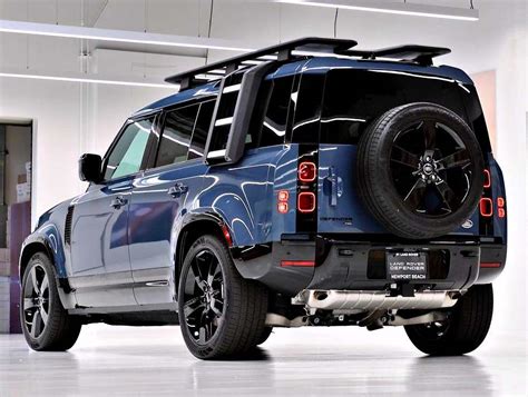 2022 Tasman Blue Land Rover Defender 110 With Ebony Interior Range