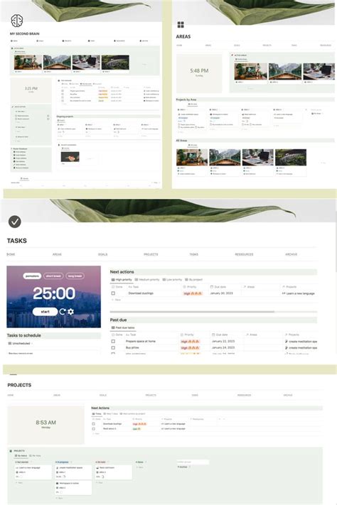Notion Second Brain Template Notion Dashboard Notion Template 2023