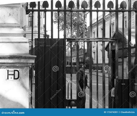 10 Downing Street Residence Of The UK PM In London Black And Wh
